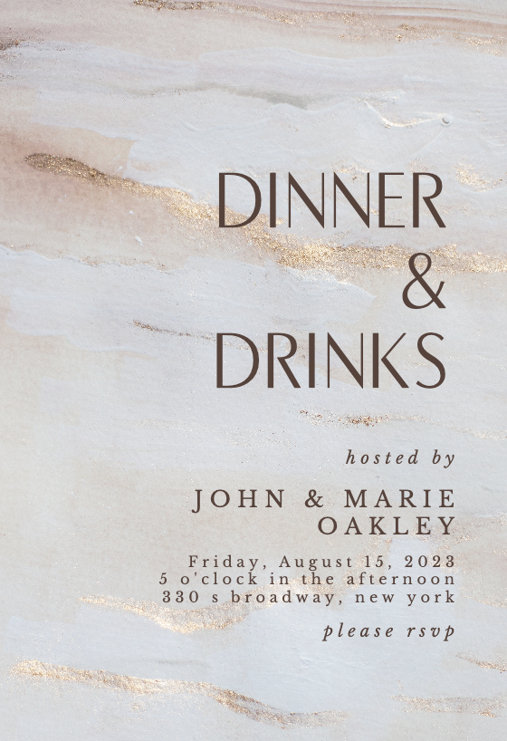 Minimal And Elegant - Dinner Party Invitation Template (Free) | Greetings Island